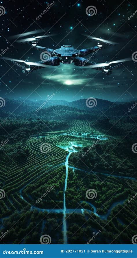 Drone Hovering Over A Binary Code Landscape A Three Dimensional