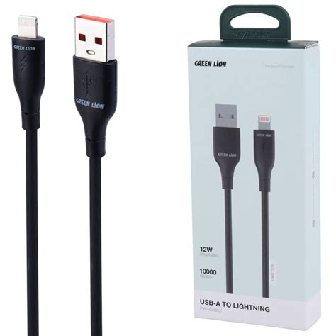 قیمت کابل آیفونی فست شارژ گرین لاین Gnpvcusalgbk توان 12 وات