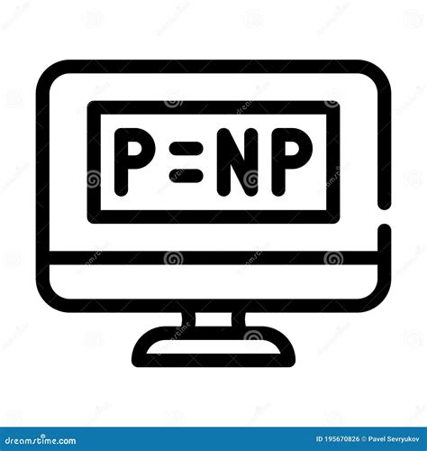 P Vs Np Unsolved Problem In Computer Science Line Icon Vector Illustration Stock Vector