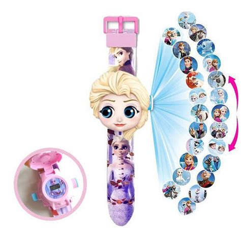 Купити Дитячий електронний наручний годинник Light Watch з 3d проектором Ельза Холодне серце з