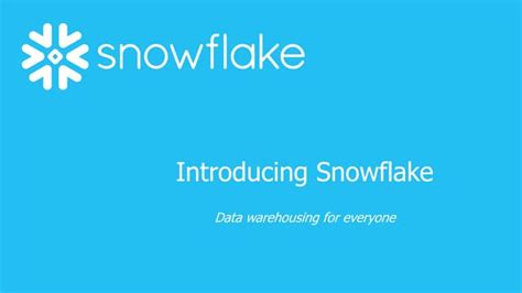 Introducing The Snowflake Computing Cloud Data Warehouse Ppt