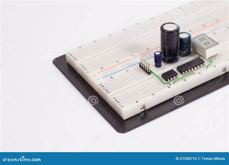 PCB Breadboard Test Circuit Under Construction Royalty Free Stock Photography CartoonDealer