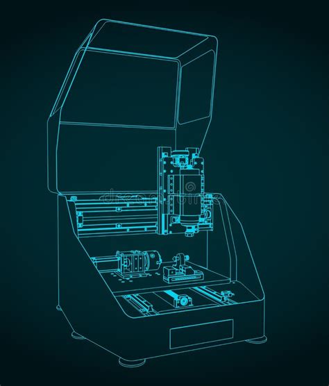 Cnc Milling Stock Vector Illustration Of Equipment 254581873