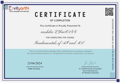 aiml machinelearning artificialintelligence certified anshika garg