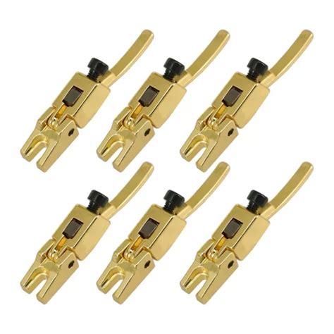 Vintage Locked String Saddles For Electric Guitar Tremolo Bridge 6 Pack