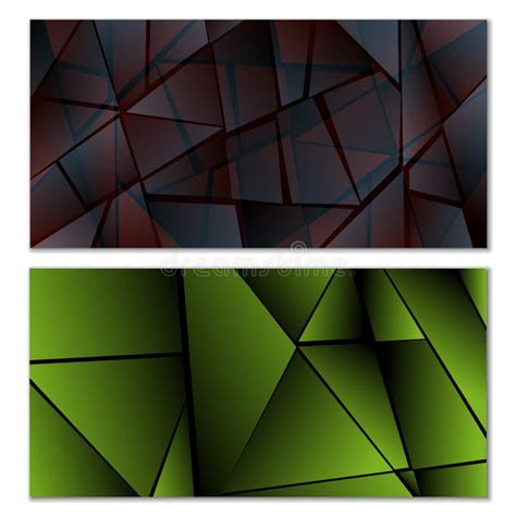 Abstract Polygonal Pattern Set Of Two Dark Gradient Polygonal Backgrounds Background Design