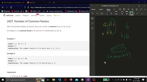 2427 Number Of Common Factorsleetcode Weekly Contest313 C Hindi Explanation Youtube