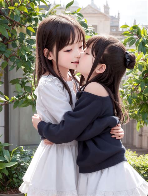 仲睦まじく抱き合う女の子 Aiaiart Booth