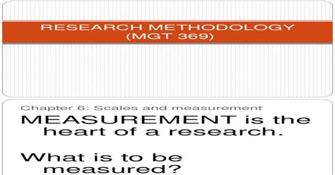 Pdf Chapter 6 Scales And Measurement Dokumentips