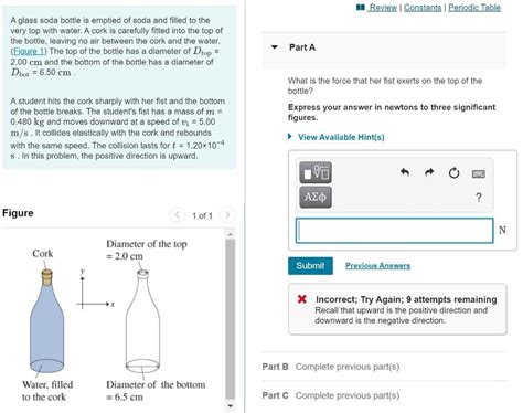 Solved A Review Constants Periodic Table A Glass Soda Bottle