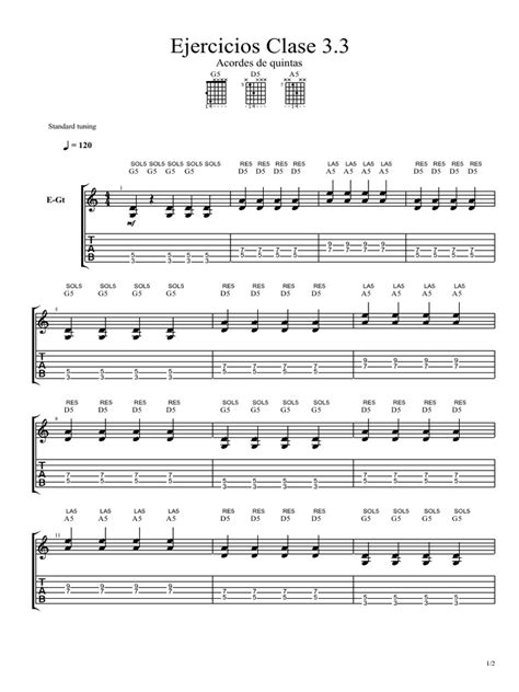 Guitar Power Chords Exercise 33 Pdf