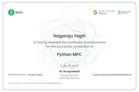 Nagaraj Yegiti On Linkedin Connections Python Guvi Python