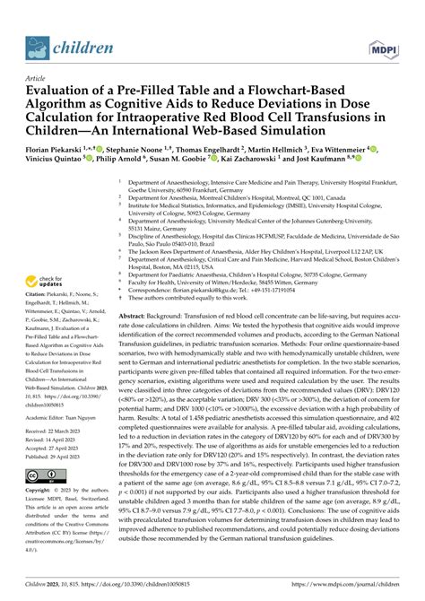 Pdf Evaluation Of A Pre Filled Table And A Flowchart Based Algorithm