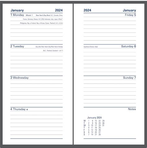 Collins Associate Ii 2024 Diary Week To View Vertical Size B6 7 Slimline Blue 4651 U60