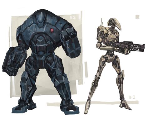 Subakeye B Battle Droid Star Wars Highres B Battle Droid Droid Energy Gun Full Body No