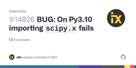 Bug On Py310 Importing `scipyx` Fails · Issue 14826 · Scipyscipy