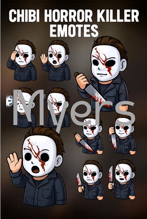 Dbd Myers Emotes Set Dbd Michael Myers Chibi Emotes Twitch Discord