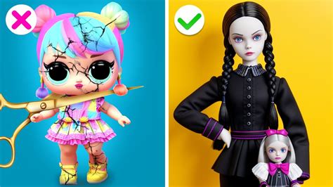 Wow😲 Lol Doll Makeover To Wednesday Awesome Doll Hack And Funny Situations By Gotcha Viral