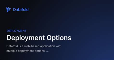 Deployment Options Datafold