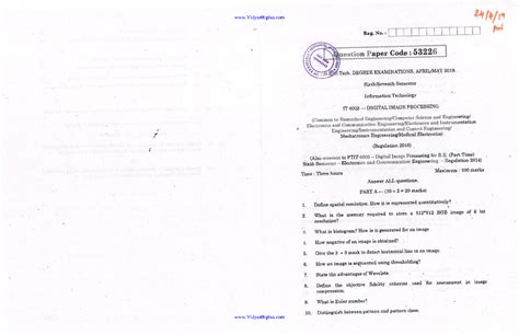 It6005 Digital Image Processing Vidyarthiplus Vidyarthiplus