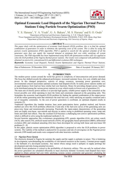 Optimal Unit Commitment Of A Power Plant Using Particle Swarm Optimization Approach Pdf