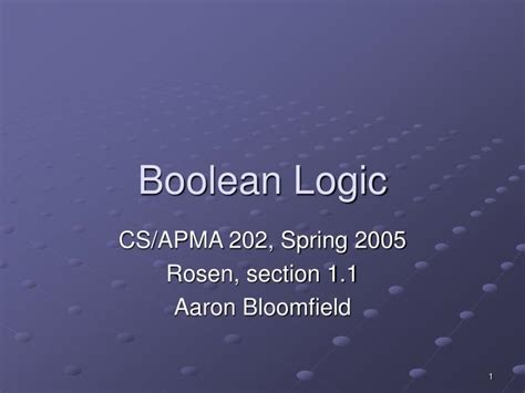 PPT Boolean Logic PowerPoint Presentation Free Download ID
