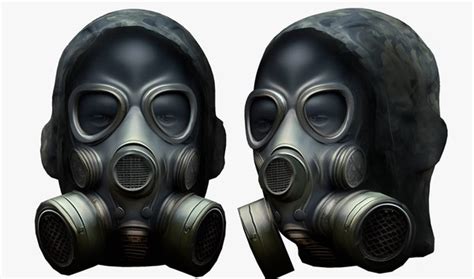 3d 3d Gas Mask Protection Futuristic Isolated Equipment 3d Model Model