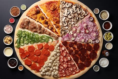 Premium Photo Supreme Pizza Toppings