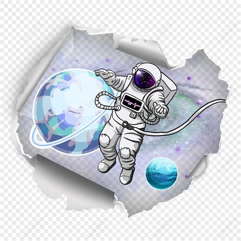 찢어진 된 종이 일러스트 우주 기술 비행사 별이 빛나는 스타 찢어진 종이 하늘행성 Png 일러스트 무료 다운로드 Lovepik