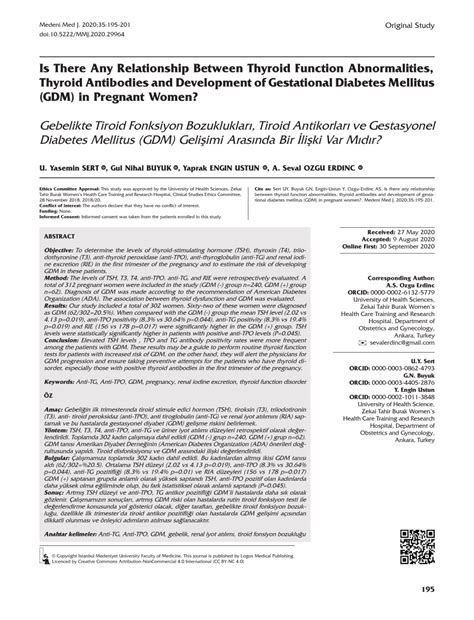 Pdf Is There Any Relationship Between Thyroid Function Abnormalities