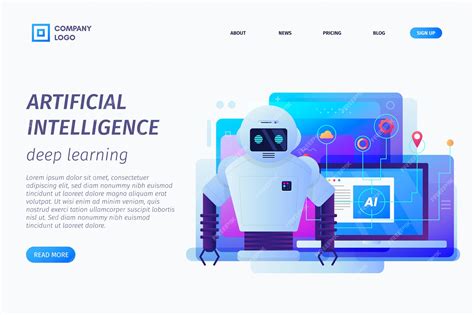 Free Vector Artificial Intelligence Landing Page Template