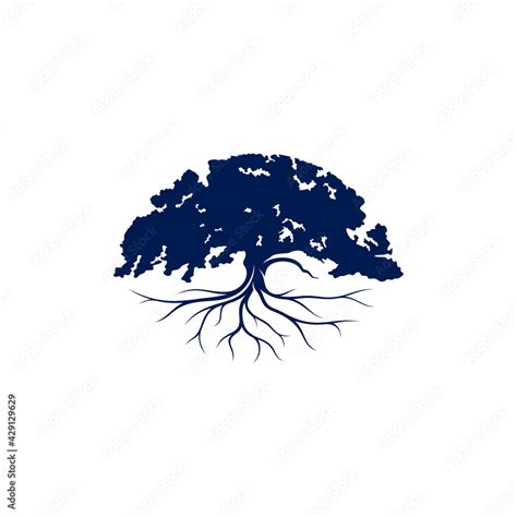 Oak Tree Logo Design Vector Illustration Creative Oak Tree Logo Design