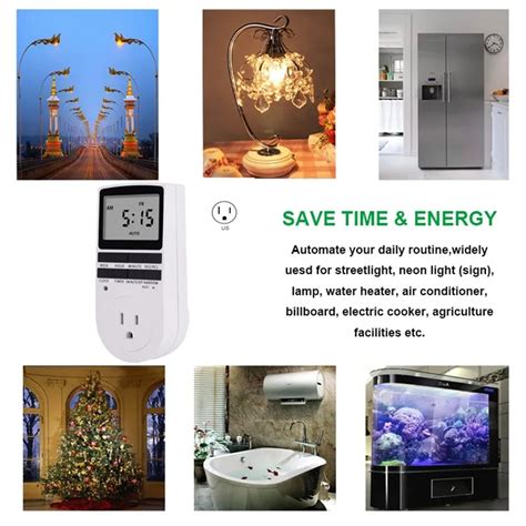 Digital Weekly Programmable Electrical Wall Plug In Power Socket Timer Switch Outlet Time Clock