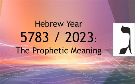 The Prophetic Meaning Of The Hebrew Year 5783 Olive Tree Ministries
