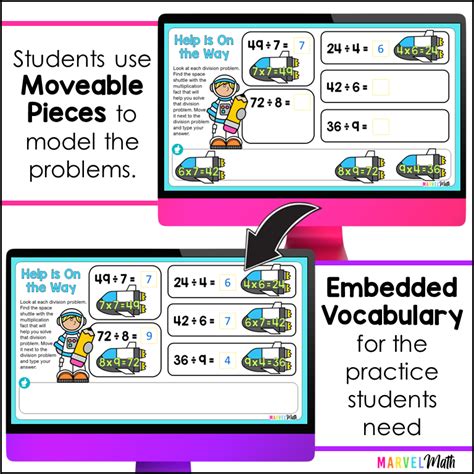 Use Multiplication To Solve Division Connecting Multiplication And Division Marvel Math