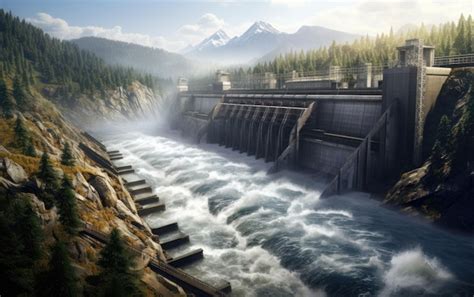 Premium Ai Image Advanced Hydroelectric Dam Energy Systems Generative Ai