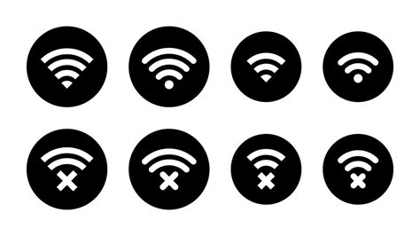 Wifi And Disconnect Wireless Network Icon Vector Internet Offline Sign Symbol Vector