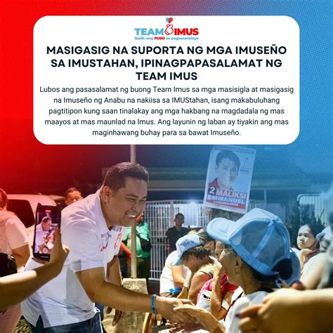 Team Imus 2025 Masigasig Na Suporta Ng Mga ImuseÑo Sa Imustahan