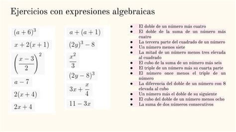 Ejercicios Con Expresiones Algebraicaspdf