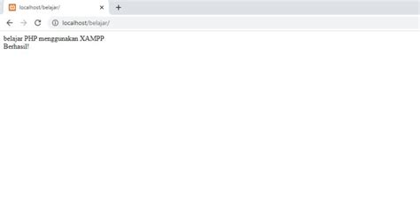 cara menjalankan script php di localhost htdocs pada xampp