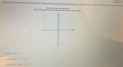 Solved Graph A Line That Is Perpendicular To The Given Line Determine