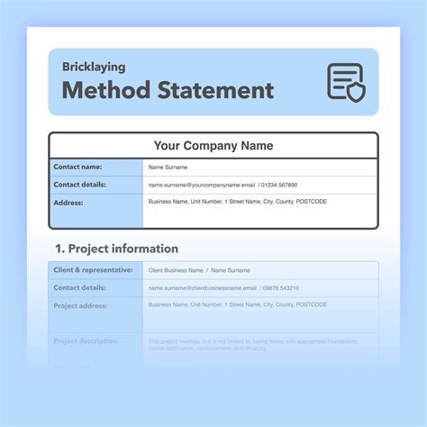 Bricklaying Method Statement Template Pre Filled Safety Made Easy