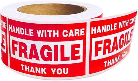 Immuson 3 X 5 Fragile Handle With Care Warning Stickers For Shipping And Packing