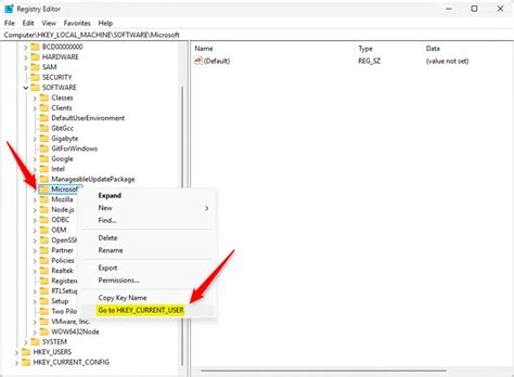 registry editor in windows 11 how to quickly switch between hkcu and