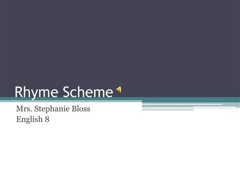 PPT Rhyme Scheme PowerPoint Presentation Free Download ID 3046991