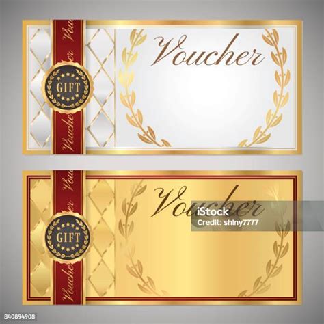 상품권의 상품권 쿠폰 서식 파일 화이트와 골드 배경 디자인 금 금속에 대한 스톡 벡터 아트 및 기타 이미지 금 금속 배경