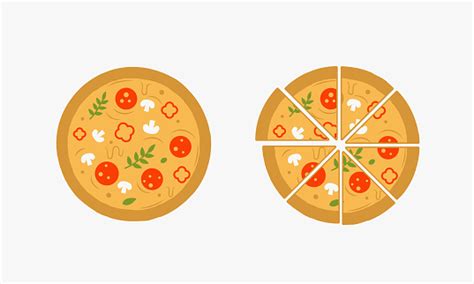 피자 아이콘 최소한의 둥근 피자 아이콘 패스트 푸드 식사 로고 배지 라벨 디자인에 대한 요소 벡터 일러스트레이션 개념에 대한 스톡 벡터 아트 및 기타 이미지 Istock