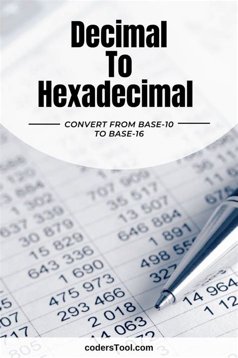 Best 12 Decimal To Hexadecimal Conversion Artofit