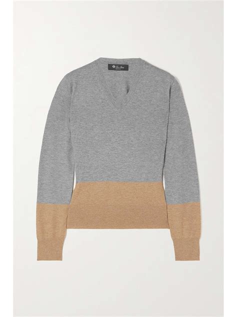 Loro Piana Color Block Cashmere Sweater Sweaters Cashmere Cashmere