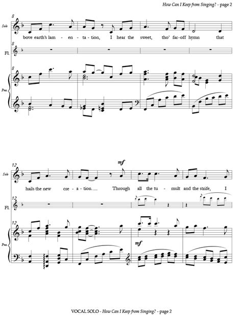 How Can I Keep From Singing Vocal Solo Carter Holy Sheet Music